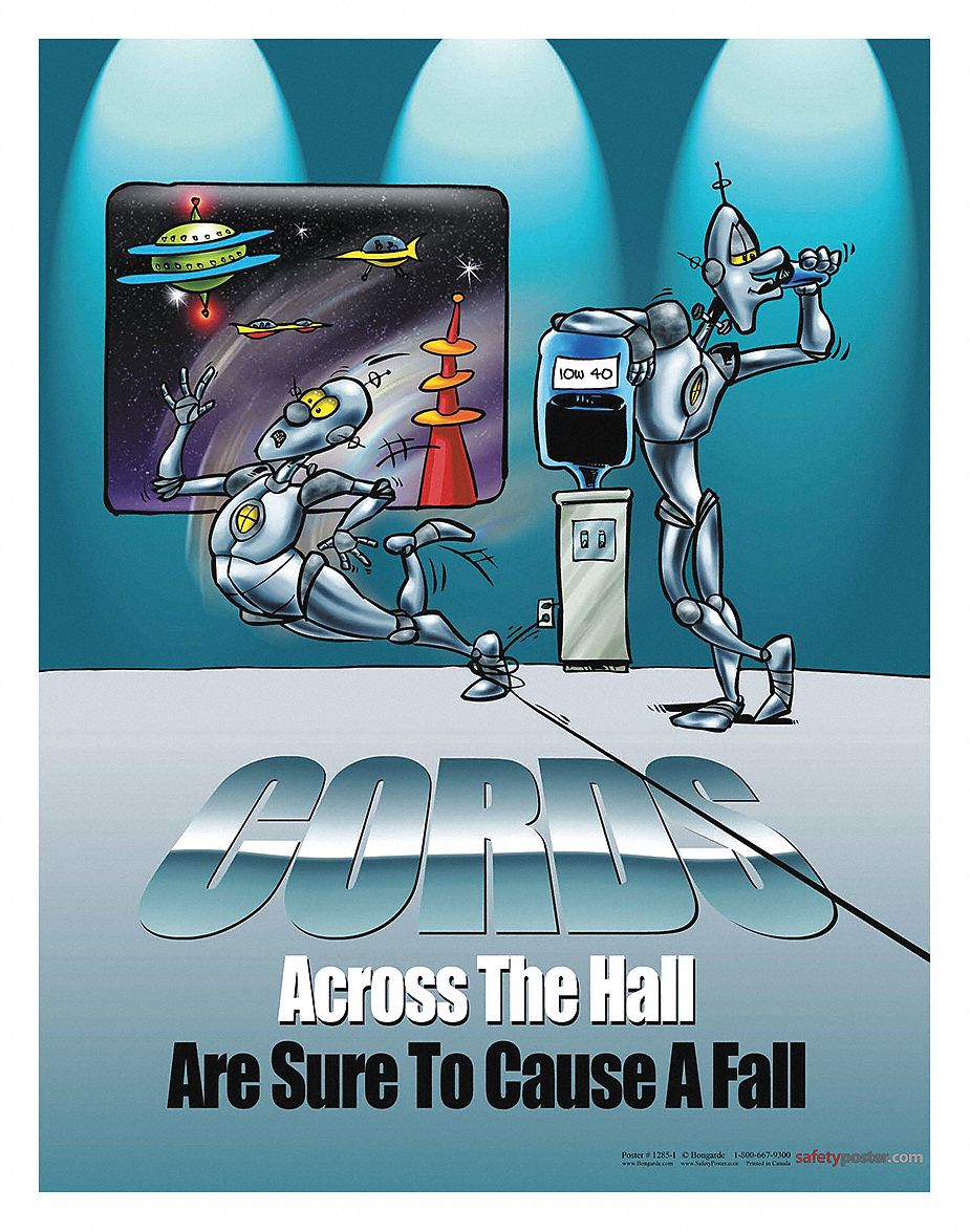 22 in x 17 in Nominal Sign Size, No Protective Coating, Safety Poster ...