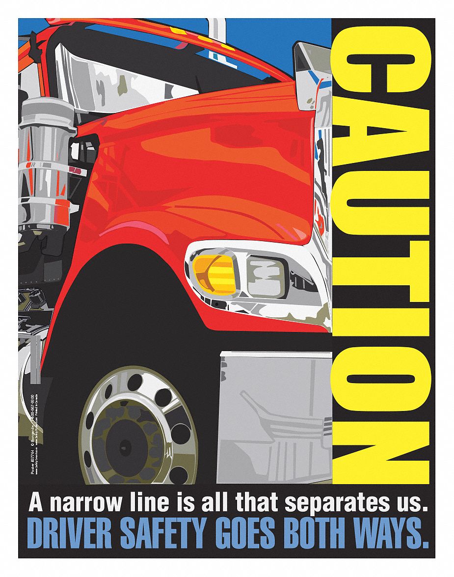 22 in x 17 in Nominal Sign Size, No Protective Coating, Safety Poster ...