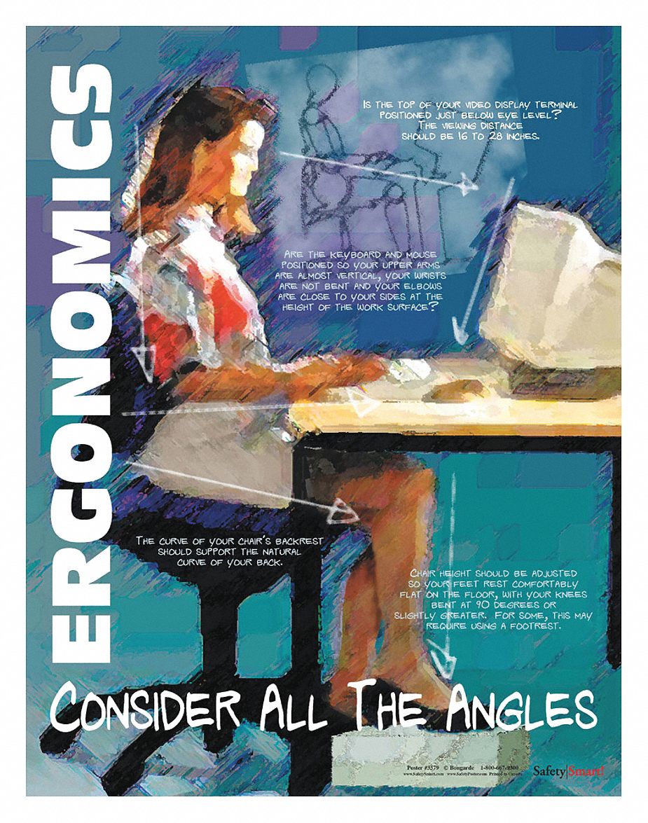 22 in x 17 in Nominal Sign Size, No Protective Coating, Safety Poster ...