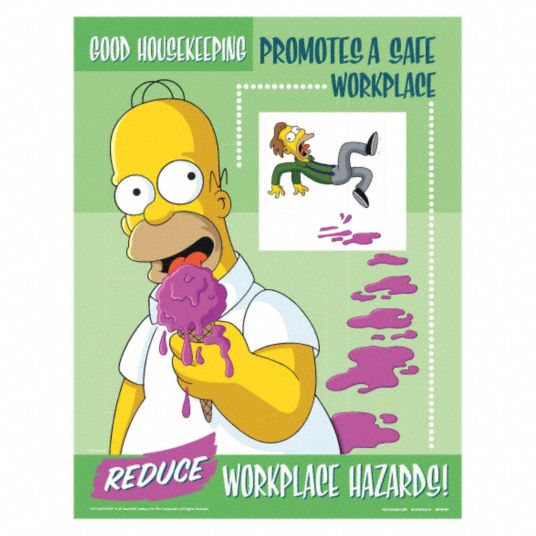 SAFETYPOSTER.COM Simpsons Safety Poster - 35LH77|S1110 - Grainger