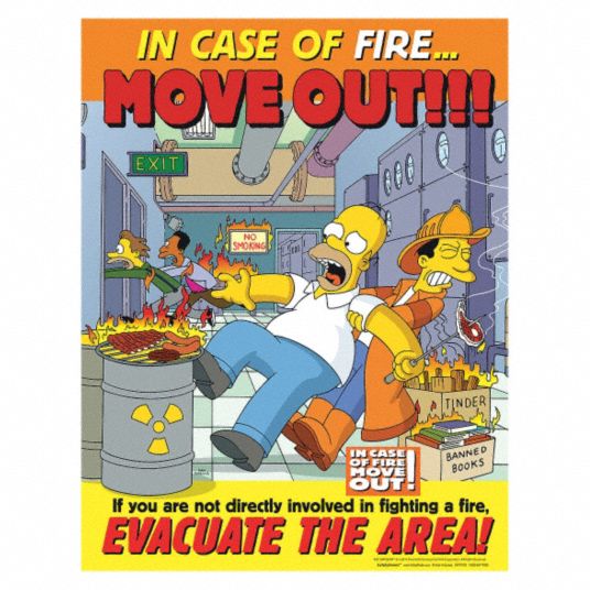 SAFETYPOSTER.COM Simpsons Safety Poster - 35LK79|S1114LWS - Grainger