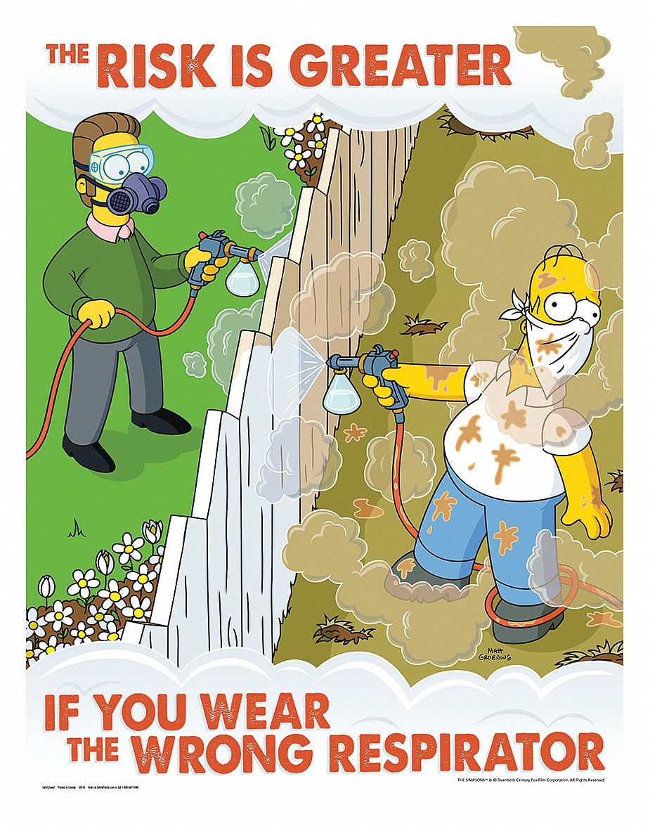 SAFETYPOSTER.COM Simpsons Safety Poster, English, 17 in x 22 in, 1 EA ...