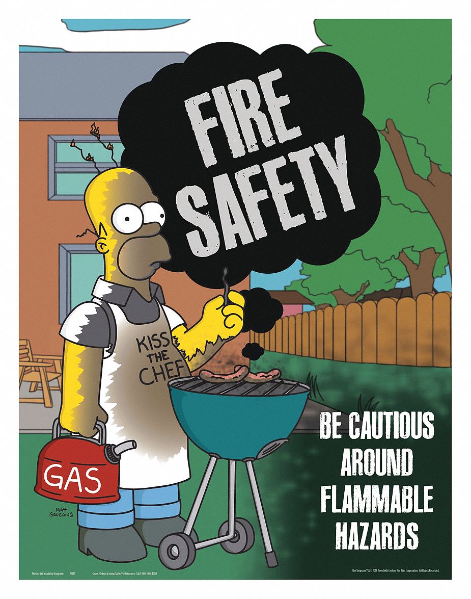 SAFETYPOSTER.COM Simpsons Safety Poster, Safety Banner Legend Fire ...