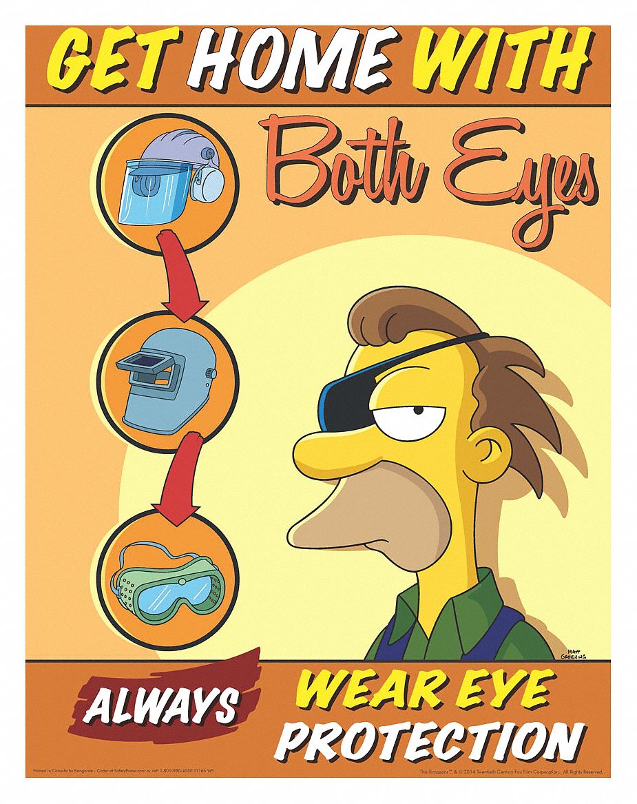 SAFETYPOSTER.COM Simpsons Safety Poster, Safety Banner Legend Get Home ...
