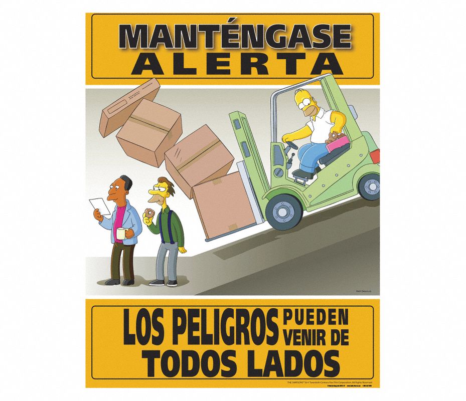 SAFETYPOSTER.COM Poster de Seguridad,Manténgase Alerta,ES ...