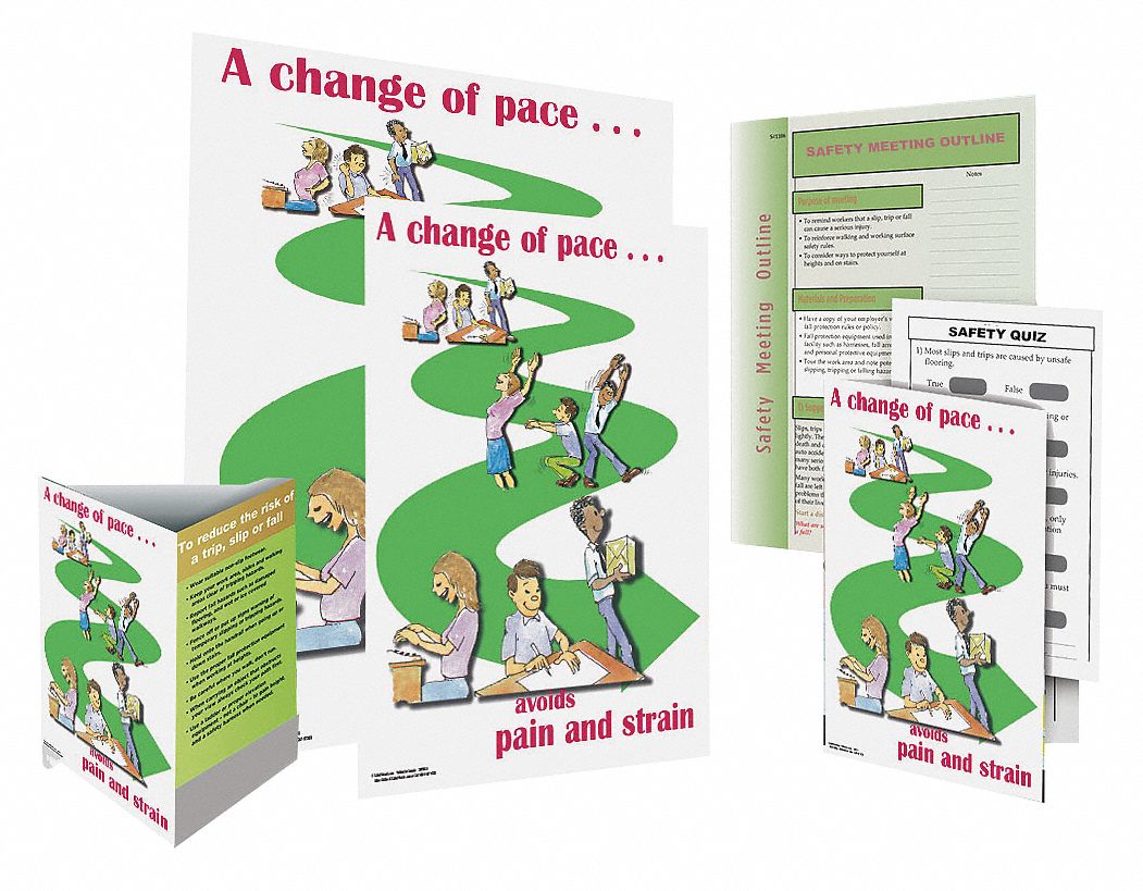 SAFETYPOSTER.COM, A Change of Pace Avoids Pain and Strain, English ...