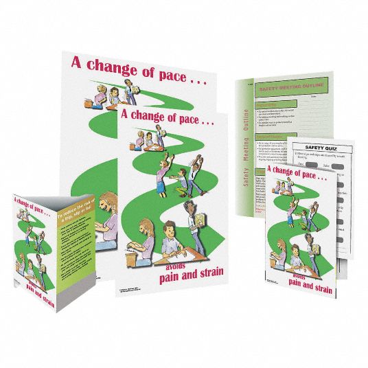 SAFETYPOSTER.COM, A Change of Pace Avoids Pain and Strain, English ...