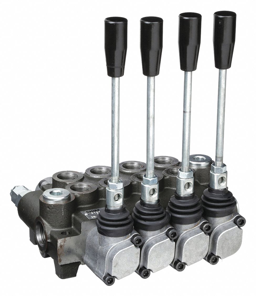 CHIEF, 4 Spools, Spring Center To Neutral, Hydraulic Directional Valve ...