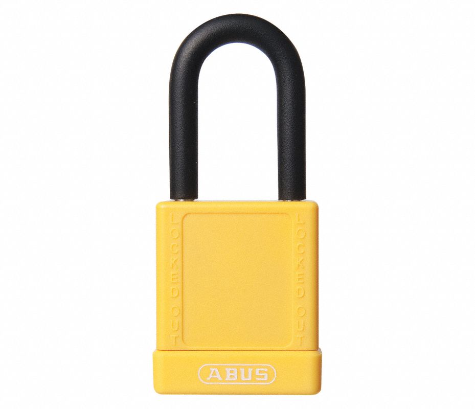 ABUS Candado de Bloqueo Amarillo con 1 llaves Diferente - Candados con Mecanismo de Bloqueo ...
