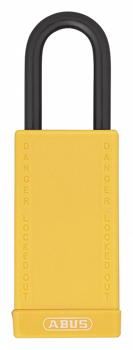ABUS Candado de Bloqueo Amarillo con 1 llaves Diferente - Candados con Mecanismo de Bloqueo ...
