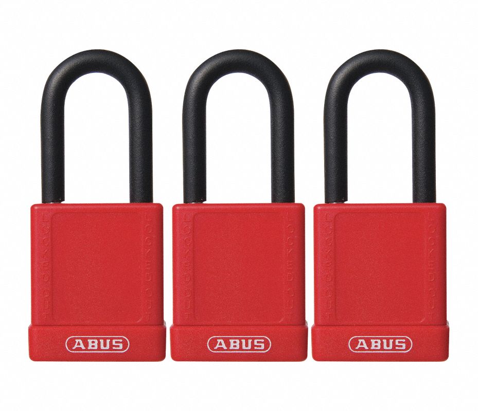 ABUS Candado de Bloqueo Rojo con 1 llaves Igual - Candados con Mecanismo de Bloqueo - 35MD68 ...