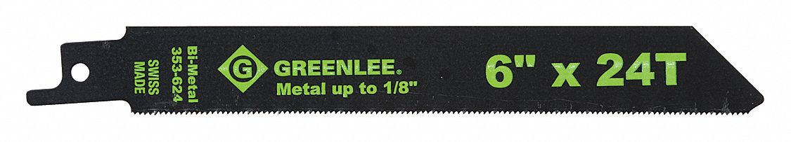 Reciprocating Saw Blade, 24 Teeth per Inch, PK 5 - Grainger