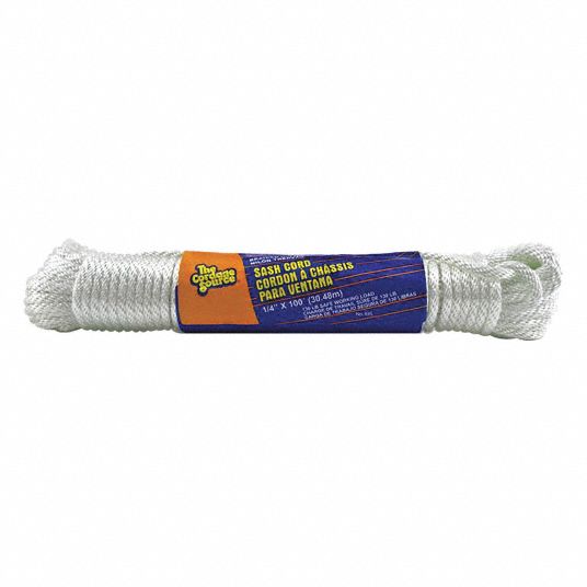 Braid, 1/4 in Dia, General Purpose Utility Rope - 35MP09|49S-WA - Grainger