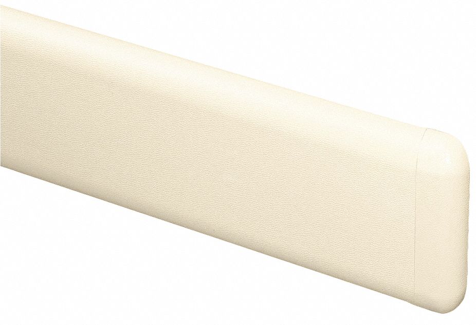 INPRO Wall Guard, Antique White, Vinyl/Aluminum, 144" Length, 4" Height ...