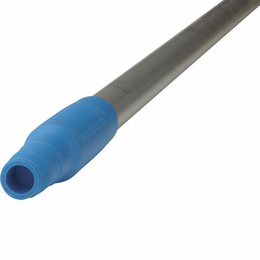 VIKAN Color Coded Handle: Threaded, European, Aluminum, 50 in Lg, 1 in ...