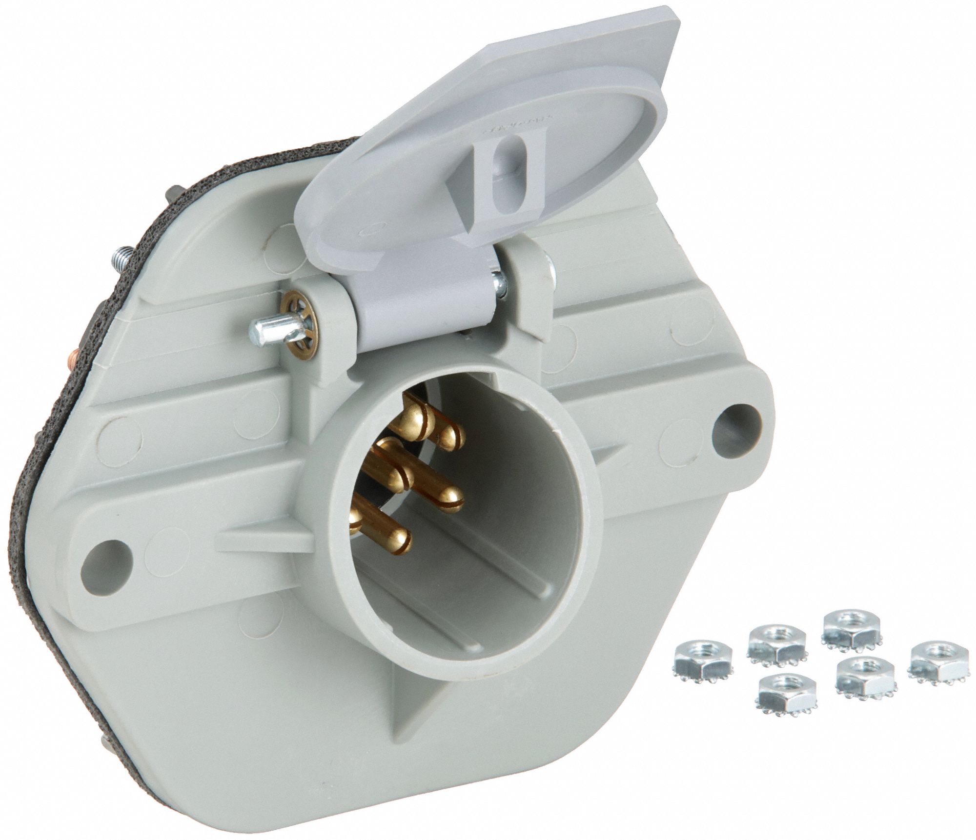 VELVAC Socket: 7-Way, No. 8 Ring Terminals, 30 A Circuit Breaker ...