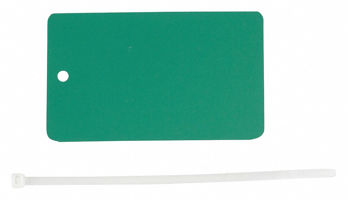 BRADY, Metal, Green, Blank Tag - 35RZ33|56939 - Grainger
