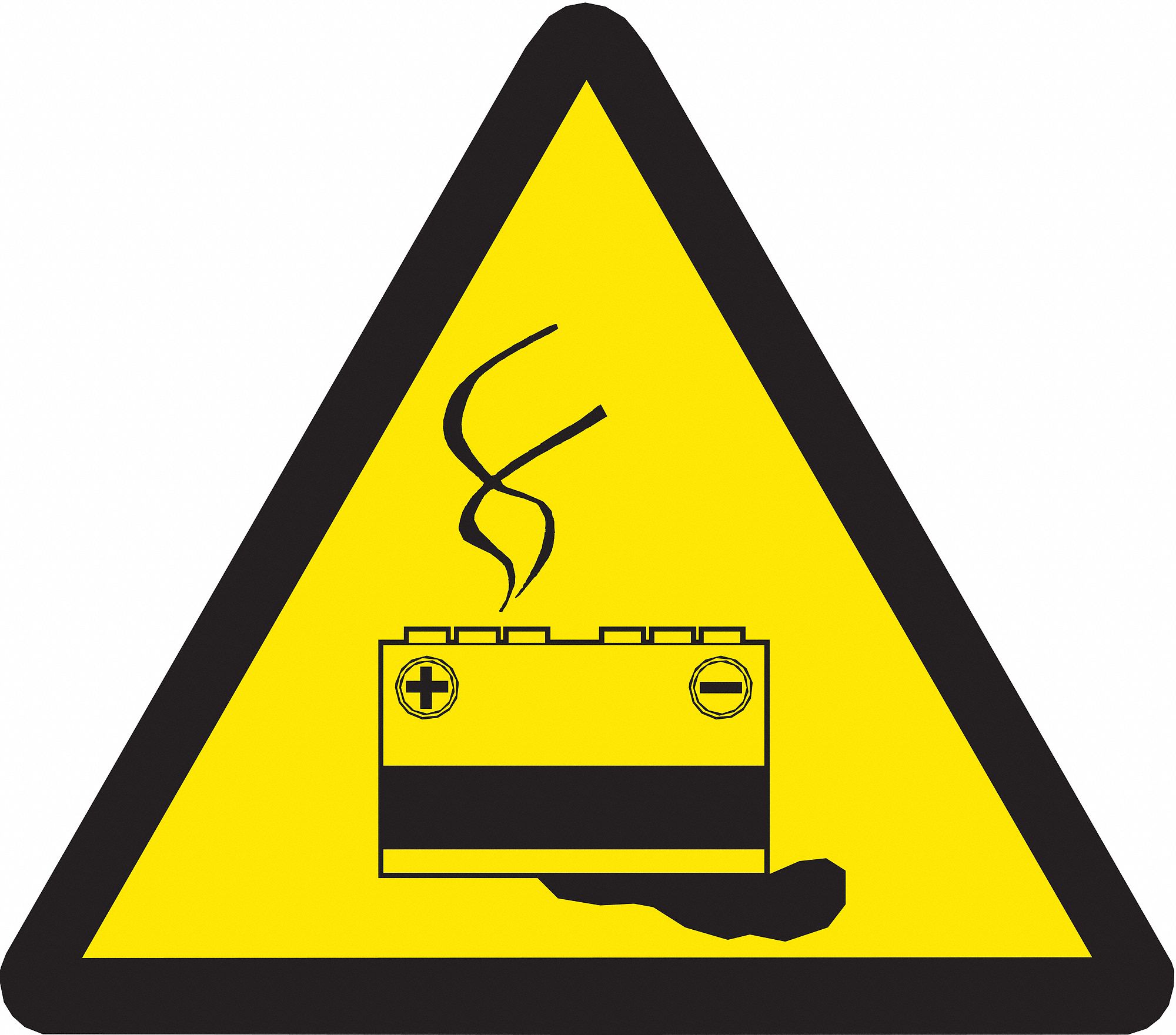 BRADY Warning Label, Vinyl, 4 in Height, 4 in Width, Write on Surface ...