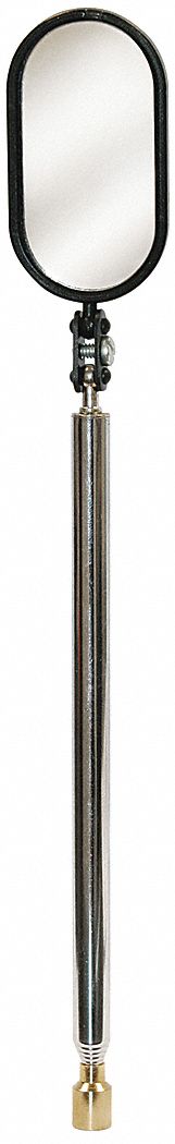 MAG-MATE, 2 in L x 1 1/4 in W Mirror Size, Mirr. Mat. Glass, Inspection ...