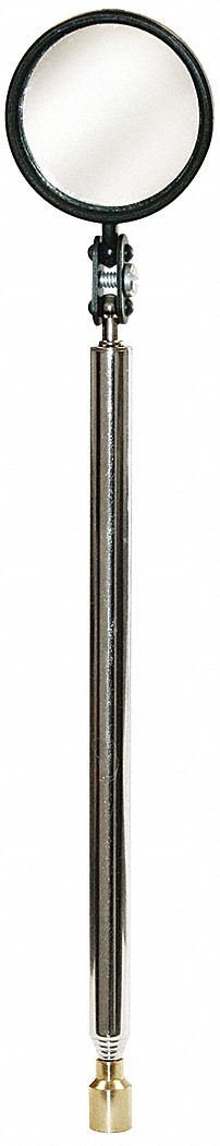 MAG-MATE, 1 1/2 in Dia Mirror Size, Mirr. Mat. Glass, Inspection Mirror ...