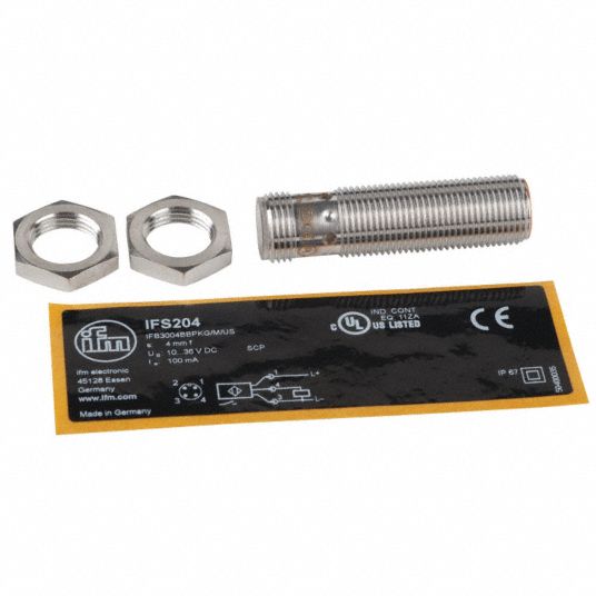 IFM, Built-in Connector, Shielded, Inductive Cylindrical Proximity Sensor - 35T309|IFS204 - Grainger