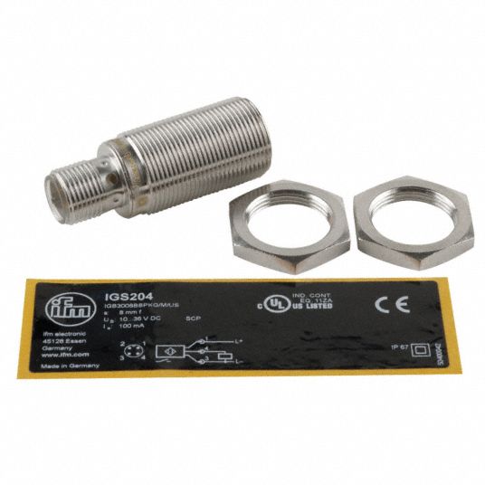 IFM, Built-in Connector, Shielded, Inductive Cylindrical Proximity Sensor - 35T315|IGS204 - Grainger
