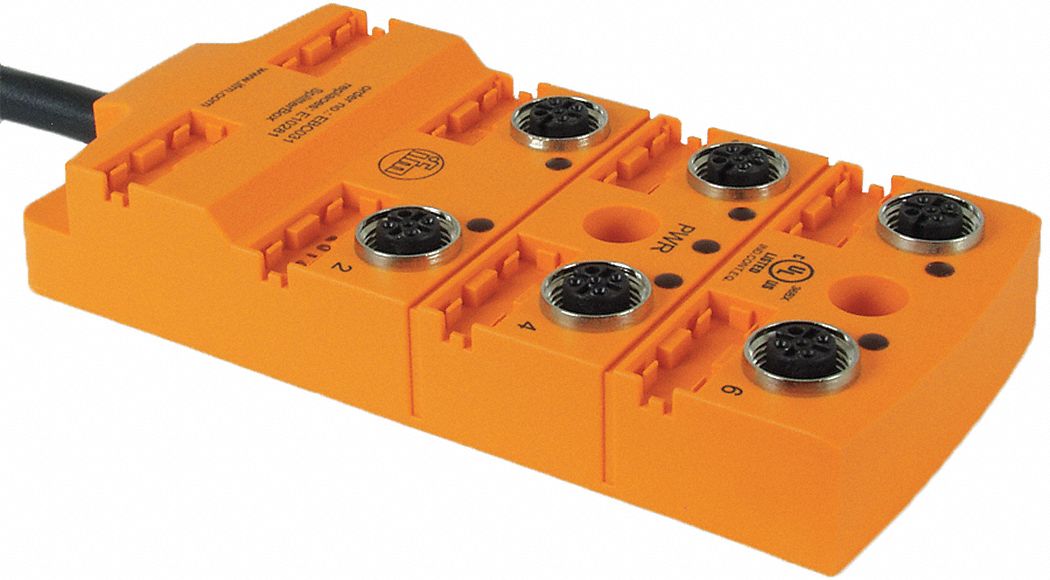 IFM, 6 Ports, 5 Pole M12 Female, Sensor Wiring Block - 35T505|EBC031 ...
