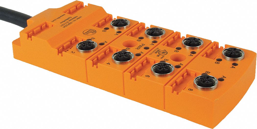 IFM, 8 Ports, 5 Pole M12 Female, Sensor Wiring Block - 35T509|EBC035 ...