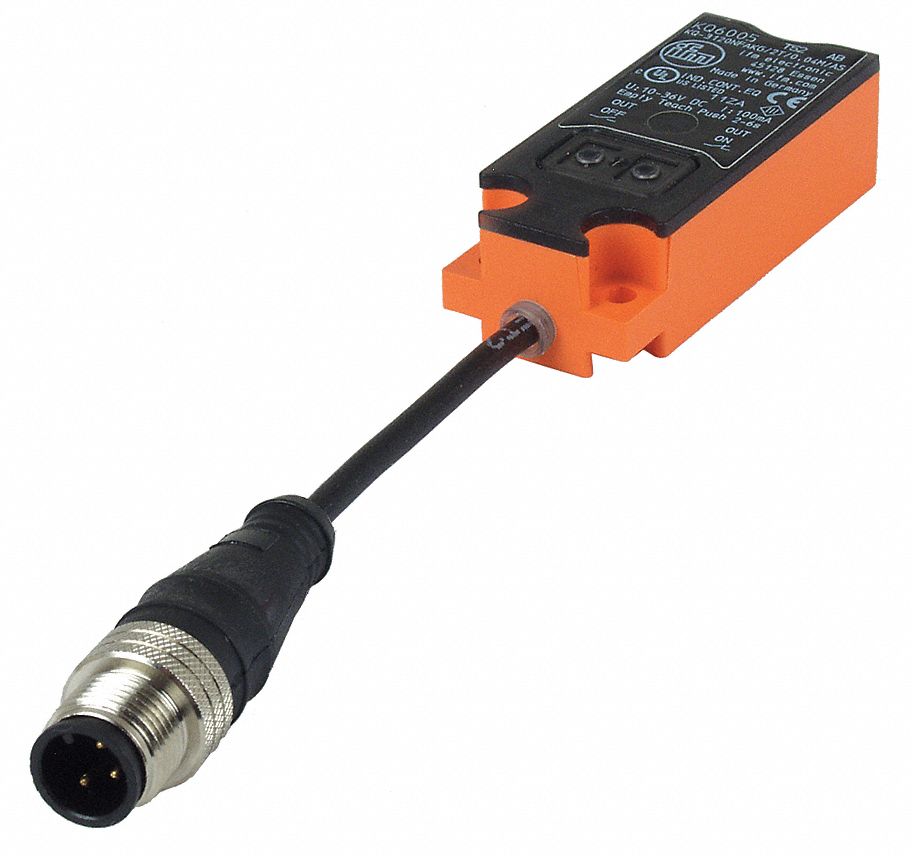 IFM, 3 - Pin M12, PNP, Capacitive Rectangular Proximity Sensor - 35T528 ...