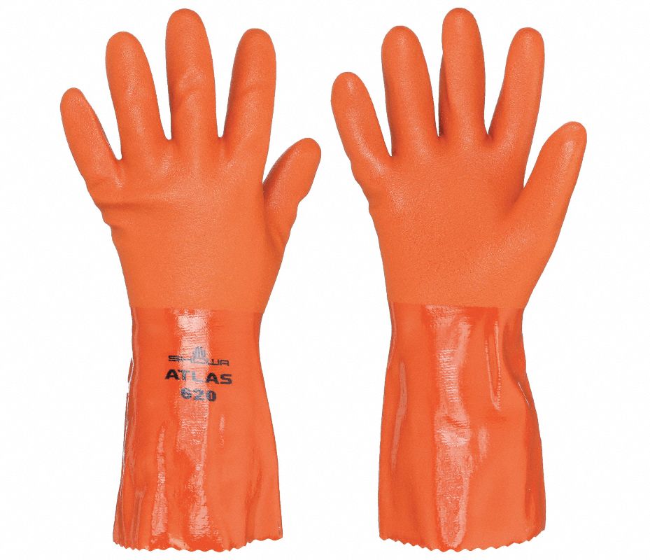 SHOWA Guantes Resistentes a Químicos PVC Naranja Talla 2XG - 35T603 ...