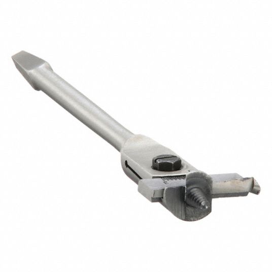 IRWIN, 8 1/8 in Overall Lg, Bright (Uncoated), Adjustable Spade Drill ...