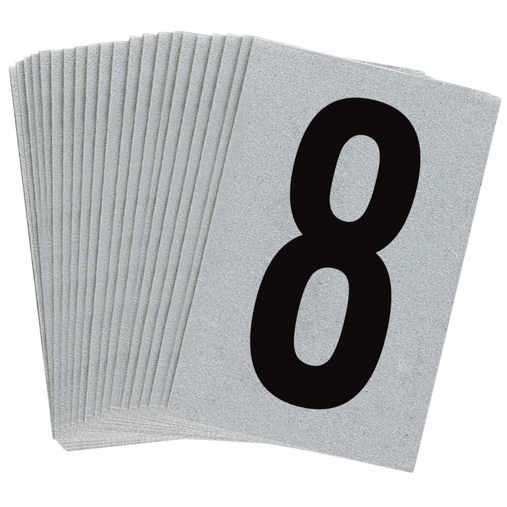 1 in Character Ht, Indoor/Outdoor, Number Label - 35TA16|5900-8 - Grainger