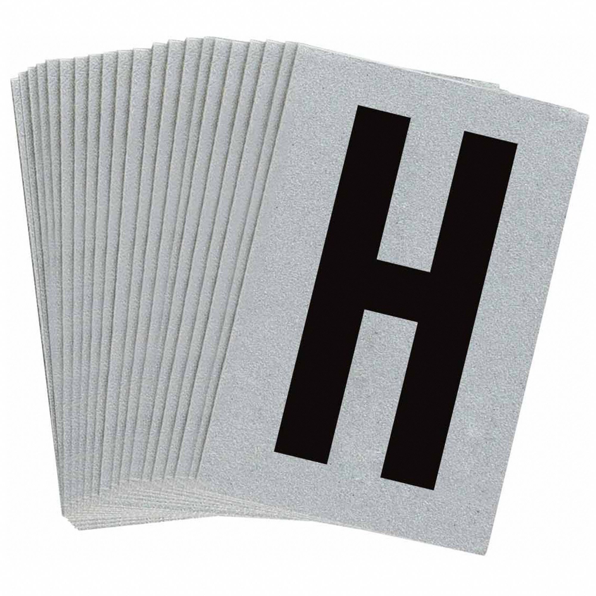 1 in Character Ht, Indoor/Outdoor, Letter Label - 35TA20|5900-H - Grainger