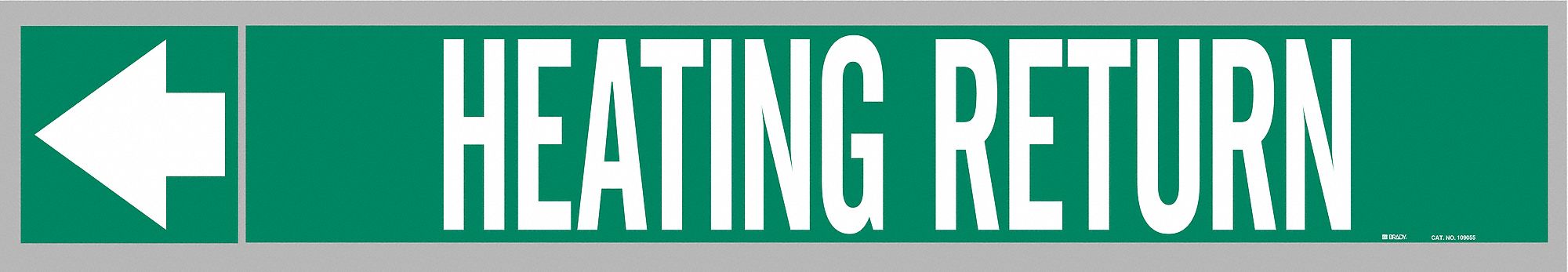 Heating Return, Green, Pipe Marker - 35TH97|109055 - Grainger