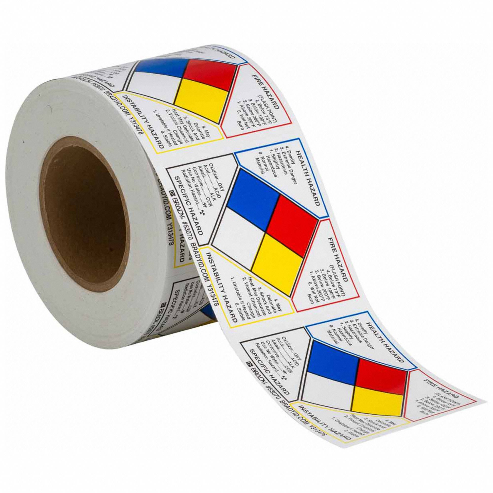 BRADY, 4 in Wd, 4 in Ht, NFPA Label - 35TJ52|53070 - Grainger