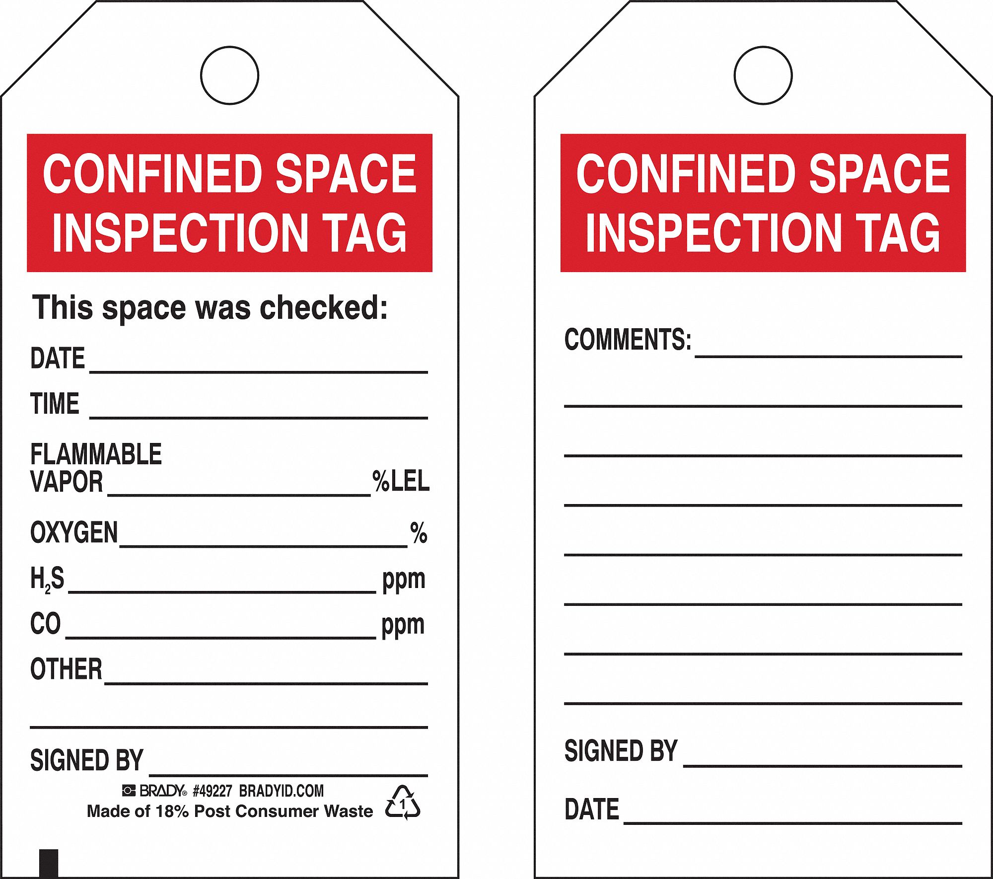 Black/Red/White, Cable Tie, Tags - 35TJ55|49227 - Grainger