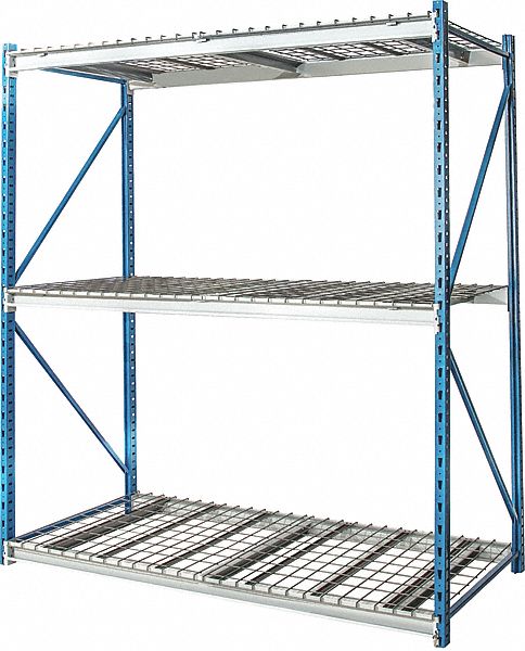 HALLOWELL Bulk Rack Shelving: Starter, Heavy-Duty, 72 in x 24 in x 120 ...