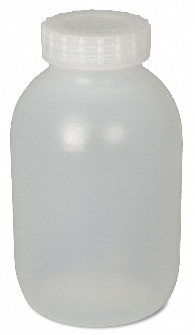 Wide Mouth Cylindrical Mason Jar, Plastic, 8L, White, 1 EA - Grainger