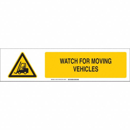 Watch For Moving Vehicles, Polystyrene, Sign Slider Insert - 35VU04 ...