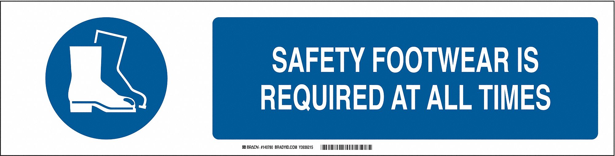 Safety Footwear Is Required At All Times, Polystyrene, Sign Slider ...