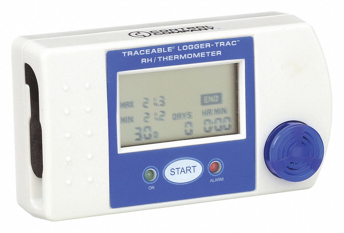 TRACEABLE, 0%to 100% Relative Humidity Measured, -20.2°F to 161°F, Data ...