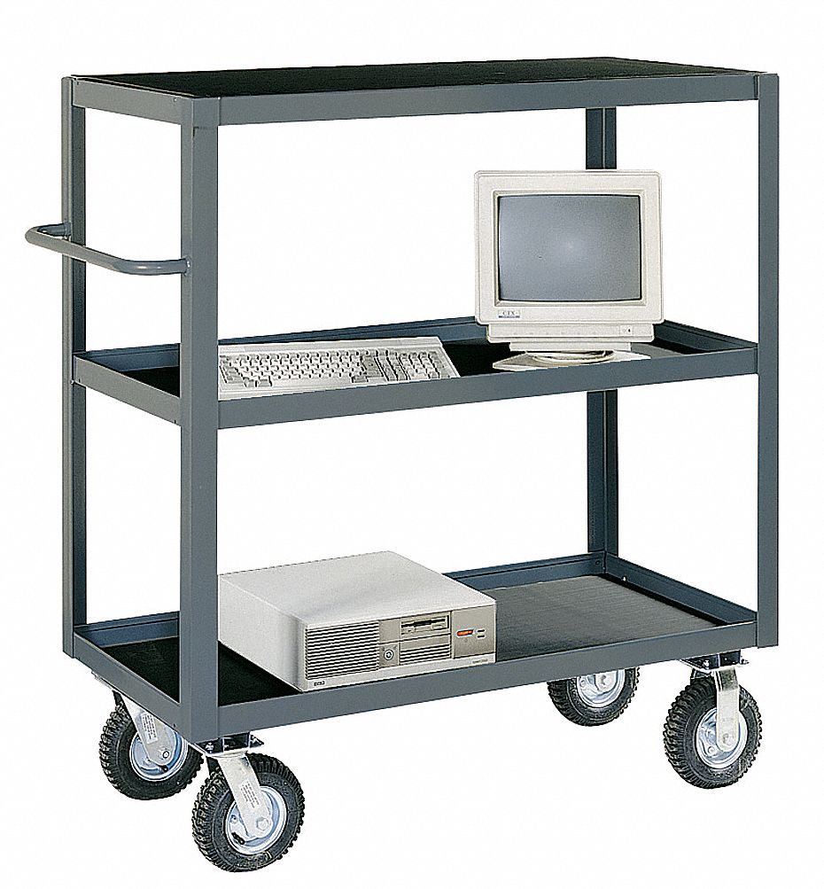 Stock Cart, 1200 lb, 3 Number of Shelves, 36 in x 24 in - Grainger