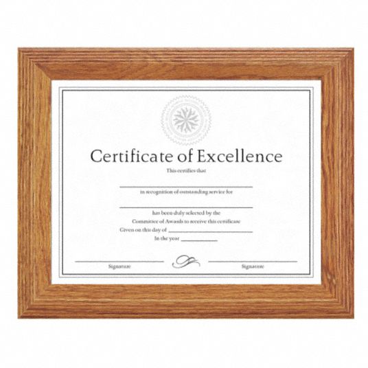 DAX, 8 1/2 in x 11 in, Oak, Document Frame - 35W679|DAX2703N8X - Grainger