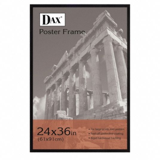 DAX, 24 in x 36 in, Black, Poster Frame - 35W686|DAX286036X - Grainger