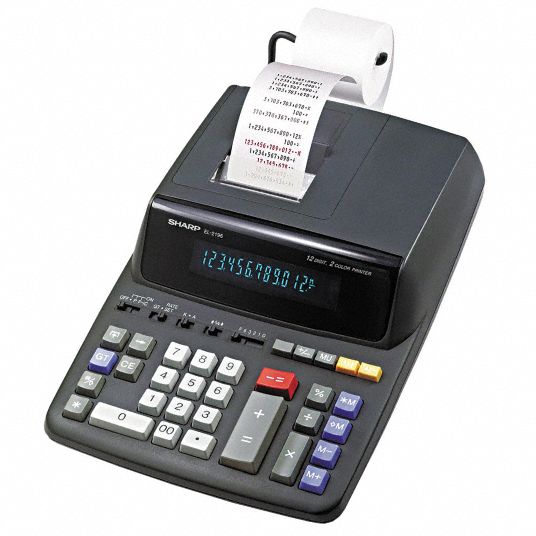 SHARP, Printing, 12, Desktop Calculator - 35W756|SHREL2196BL - Grainger