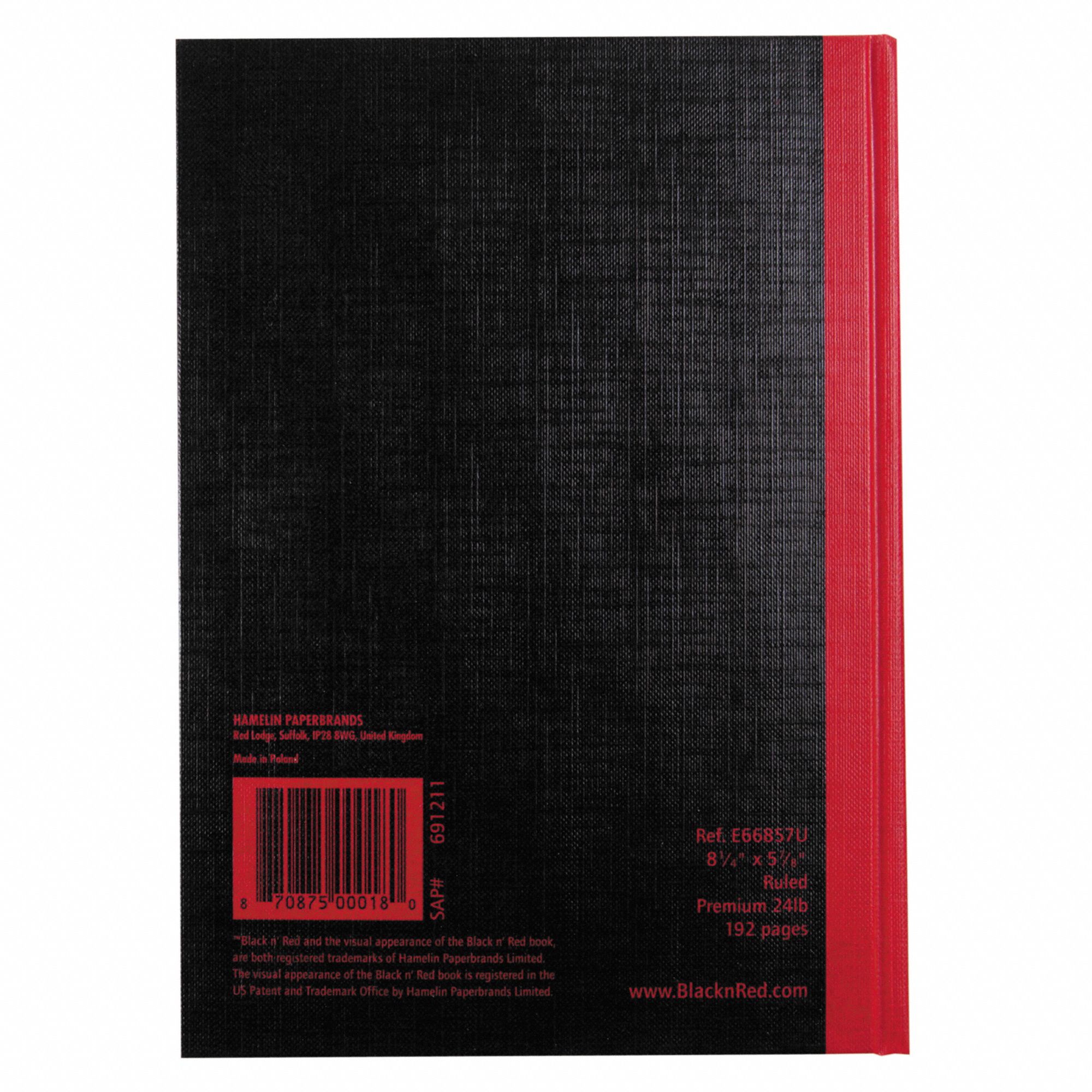 BLACK N' RED Notebook: 8-1/4 in x 5-5/8 in Sheet Size, Legal, White, 96 ...