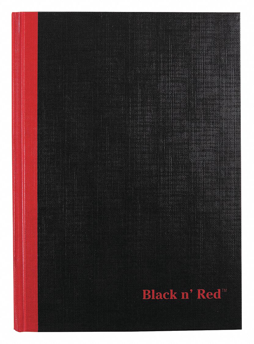 BLACK N' RED, 8-1/4 in x 5-5/8 in Sheet Size, Legal, Notebook - 35W809 ...