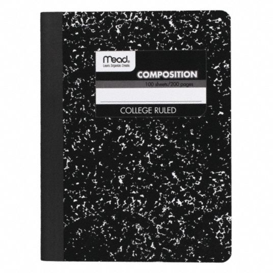 MEAD, 7-1/2 in x 9-3/4 in Sheet Size, College, Notebook - 35W834 ...