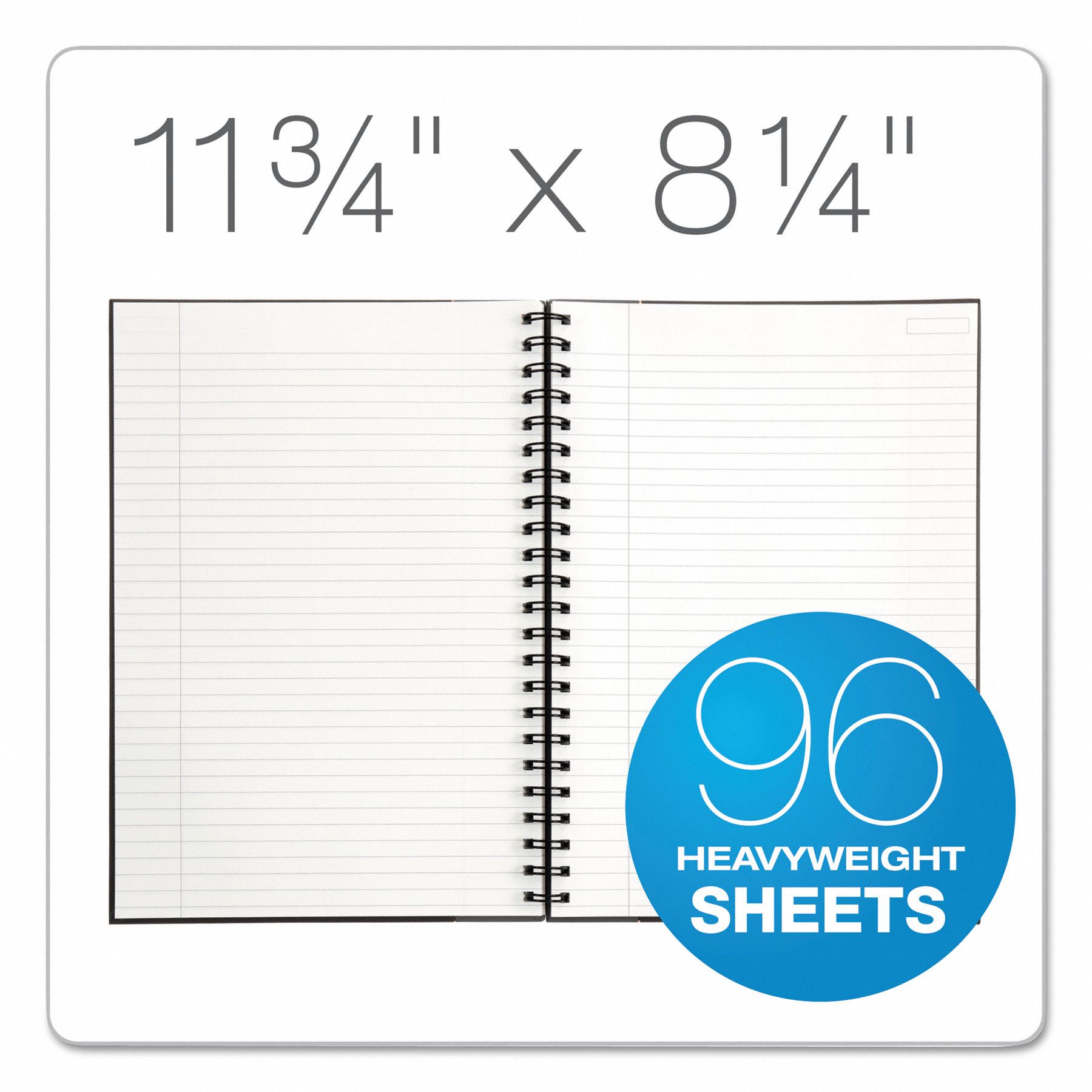 TOPS Notebook: 8-1/4 in x 11-3/4 in Sheet Size, College, White, 96 ...