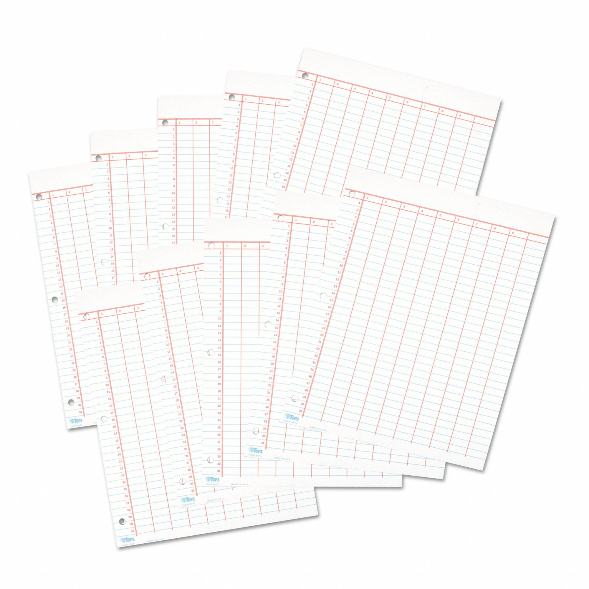 TOPS Notepad: Column, Nonwirebound, 50 Sheets, 0 Carbon Sheets, Left ...